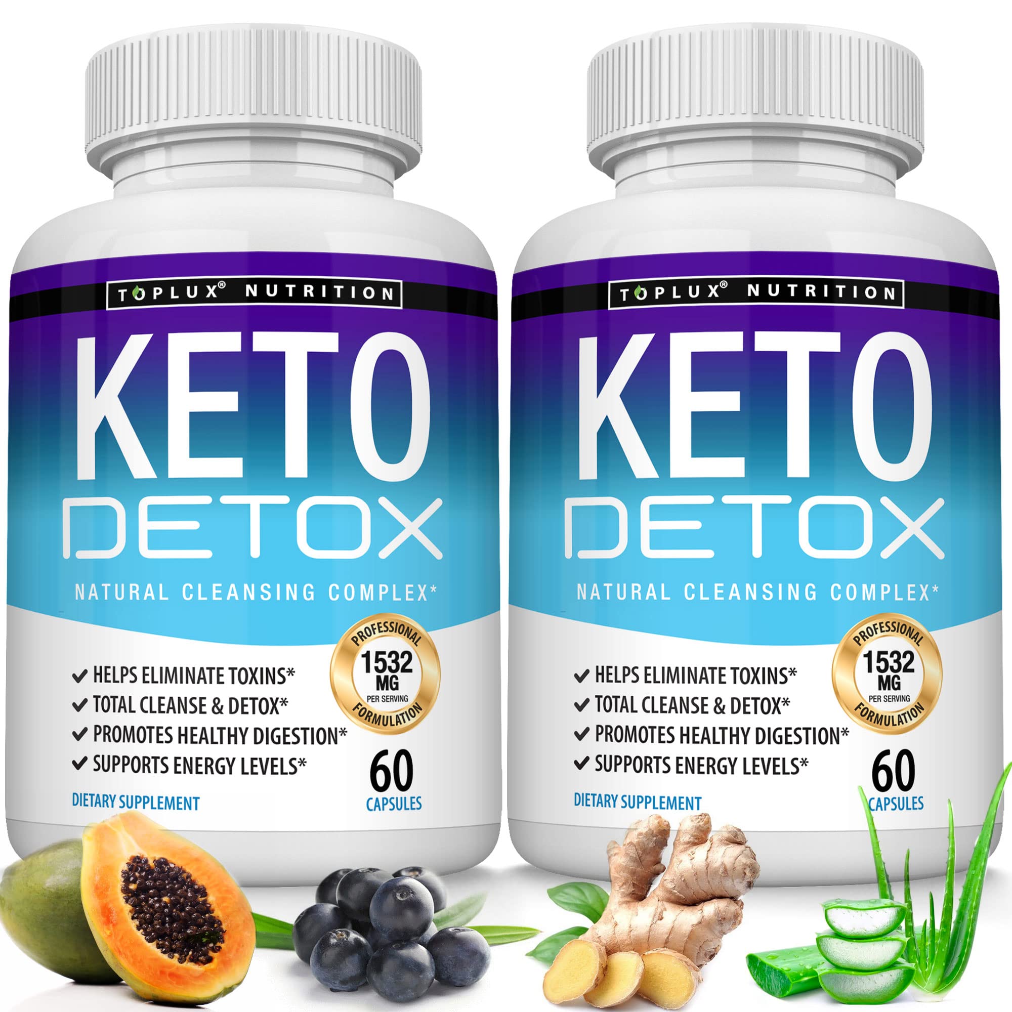 Amazon.com: Toplux Keto Detox Pills Advanced Cleansing Extract – 1532 ...