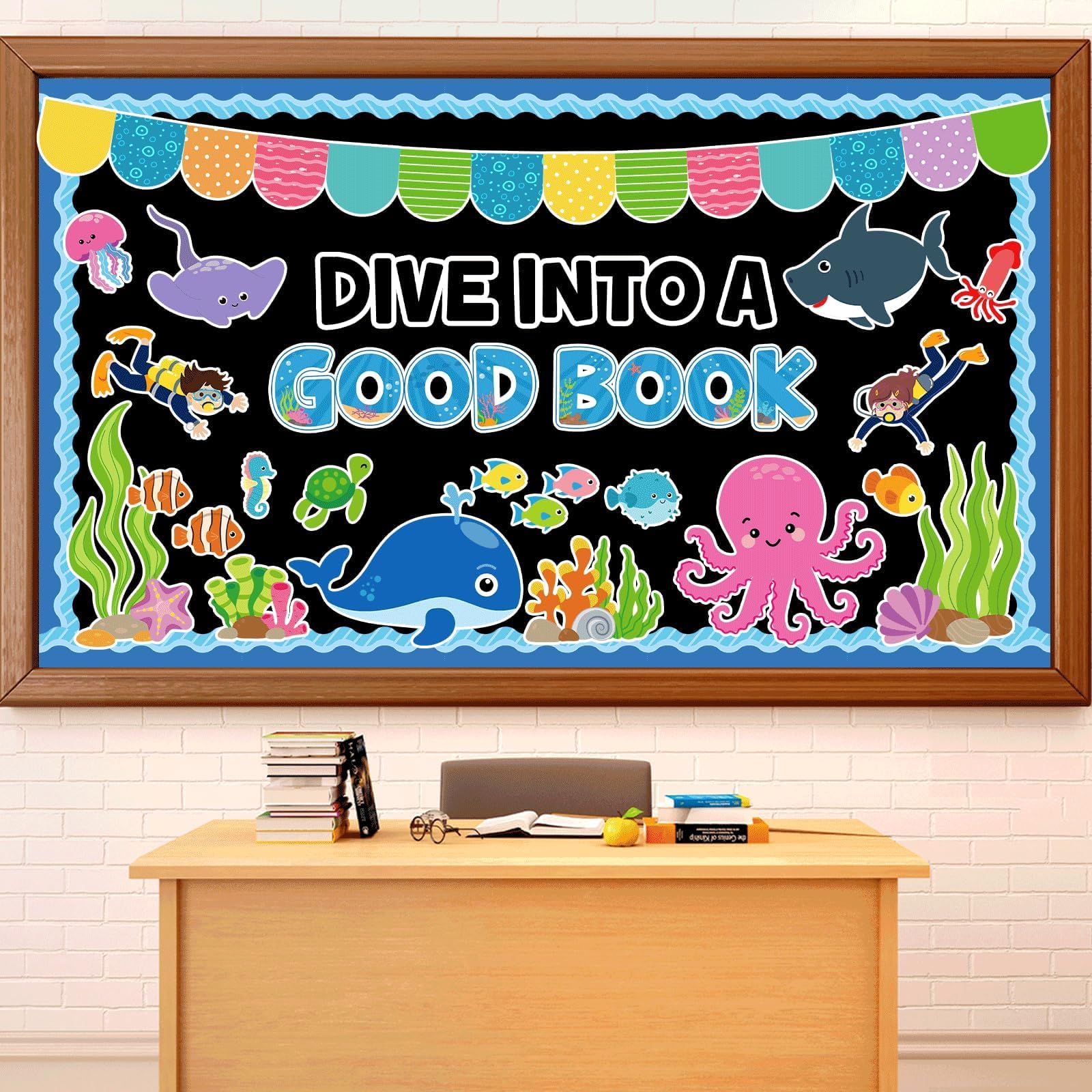 Amazon.com: Pajean 83 Pieces Ocean Beach Theme Classroom Bulletin Board ...