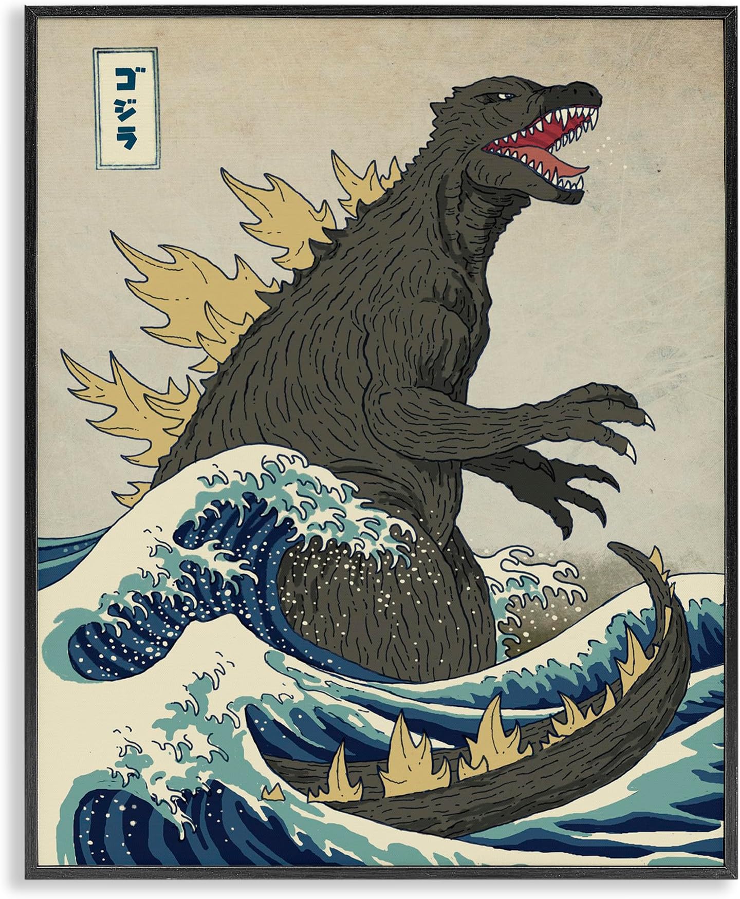 Amazon.com: Trends International Godzilla - Great Wave Wall Poster, 34L ...