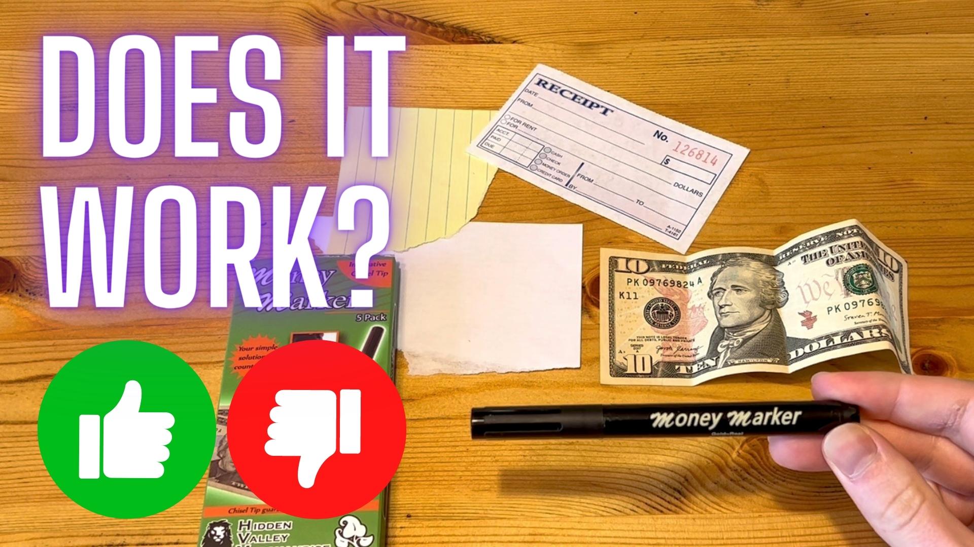 Watch We Tested It& Money Marker Counterfeit Bill Detector Pens on ...
