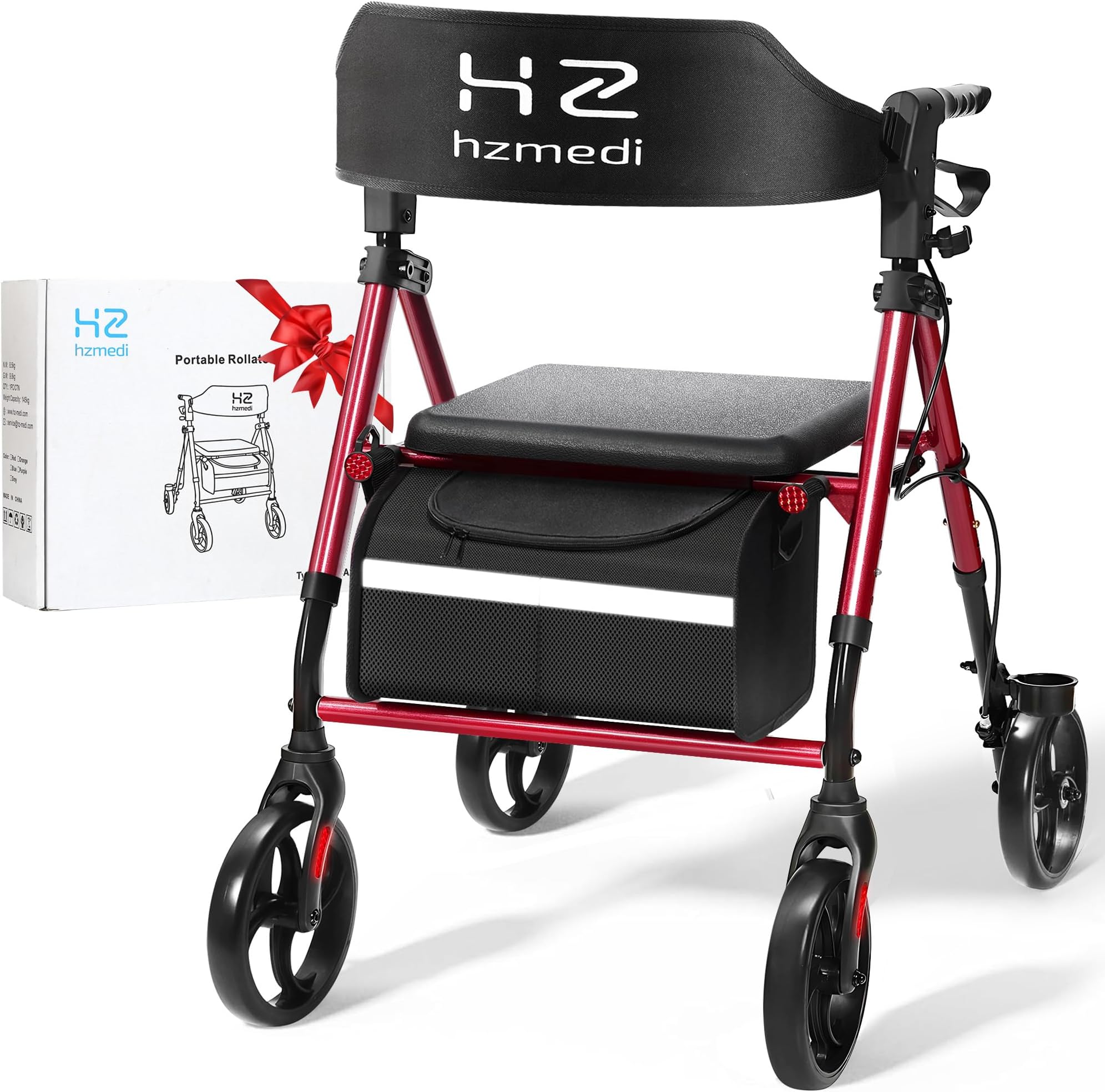 Amazon.com: Walkers for Seniors with Seat, Foldable Rolling Walker with ...
