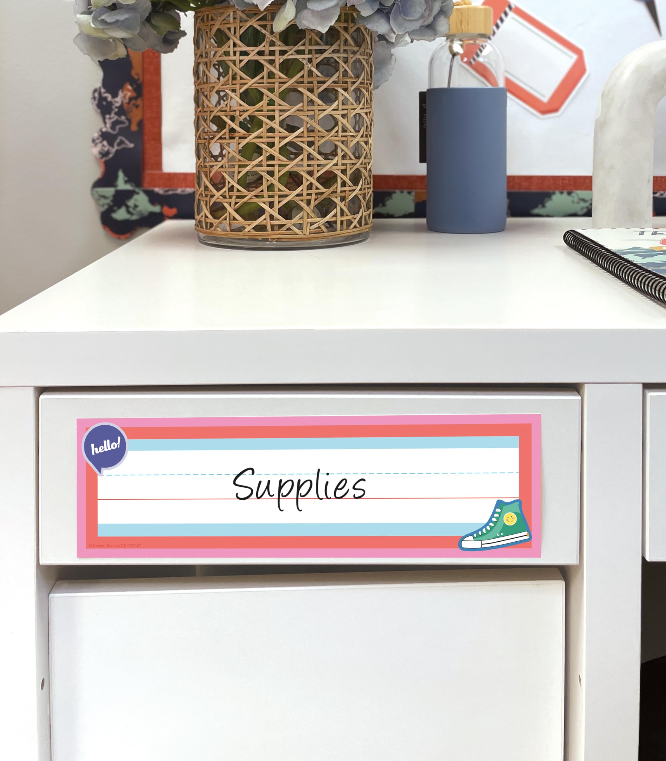 Snapklik.com : Carson Dellosa We Stick Together 36PC Groovy Name Labels For Kids