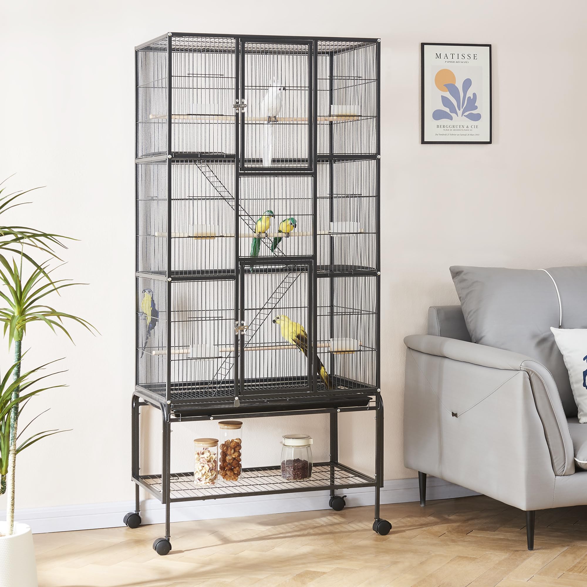 Snapklik.com : Panana 69inch Height Large Bird Cages Parrot Cage Wide ...