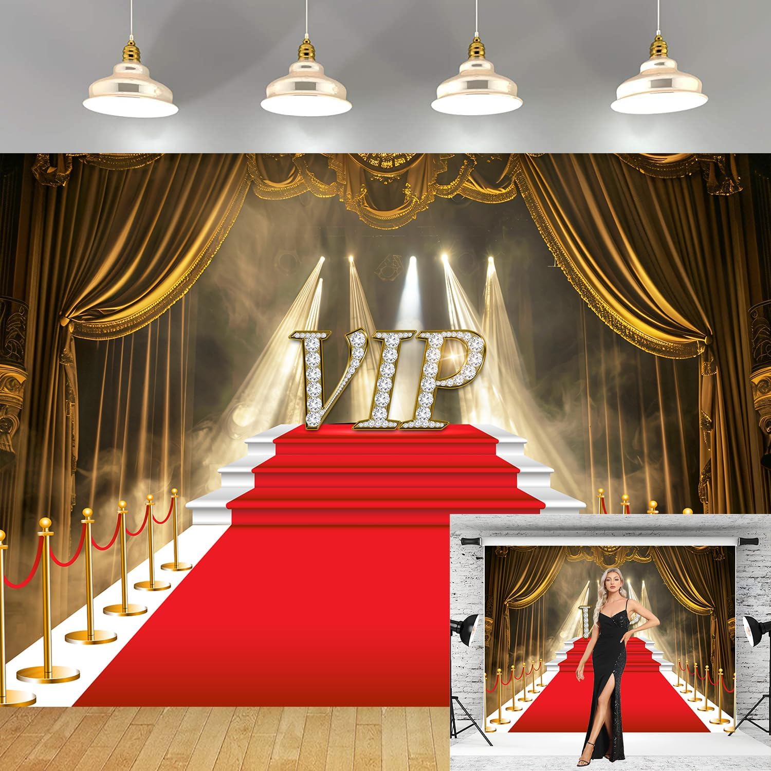 Amazon.com : Red Carpet Curtain Backdrop for Photography VIP Carpet ...