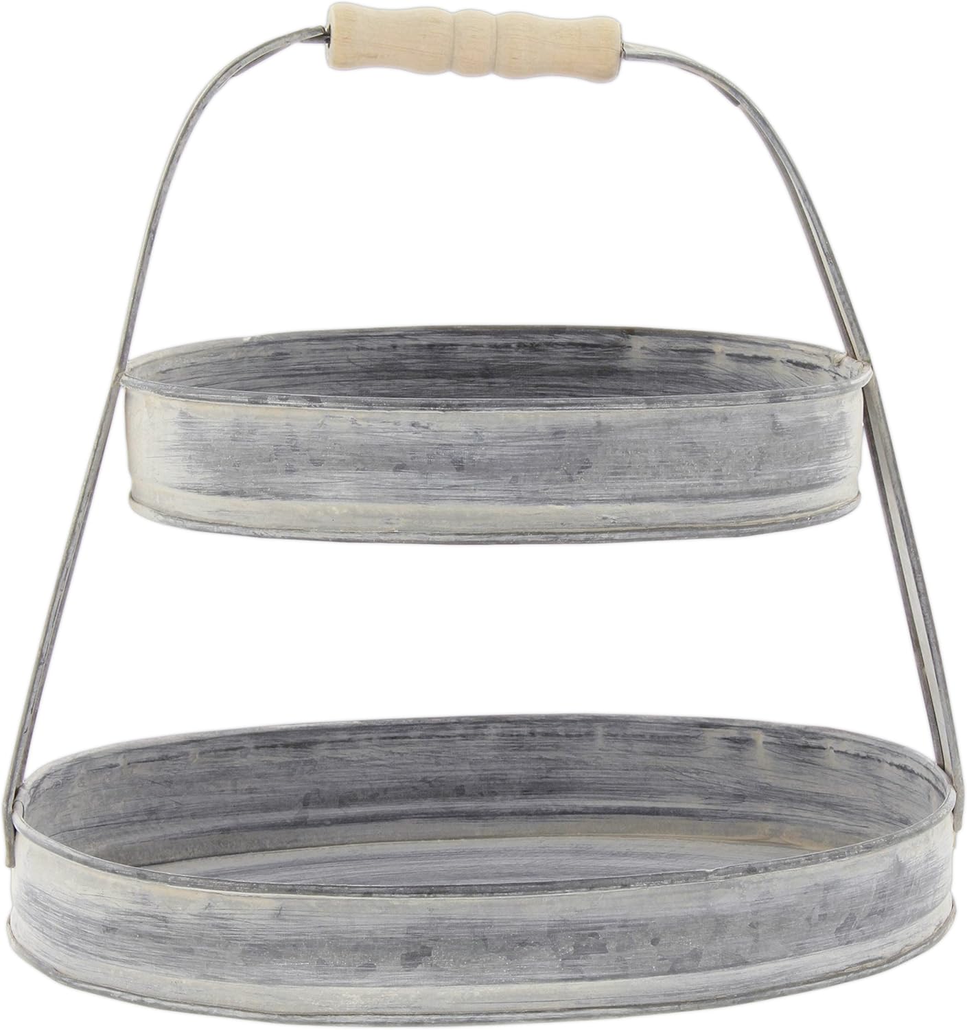 Amazon.com: Park Hill Distressed Metal Two-Tiered Display Stand (Oval ...