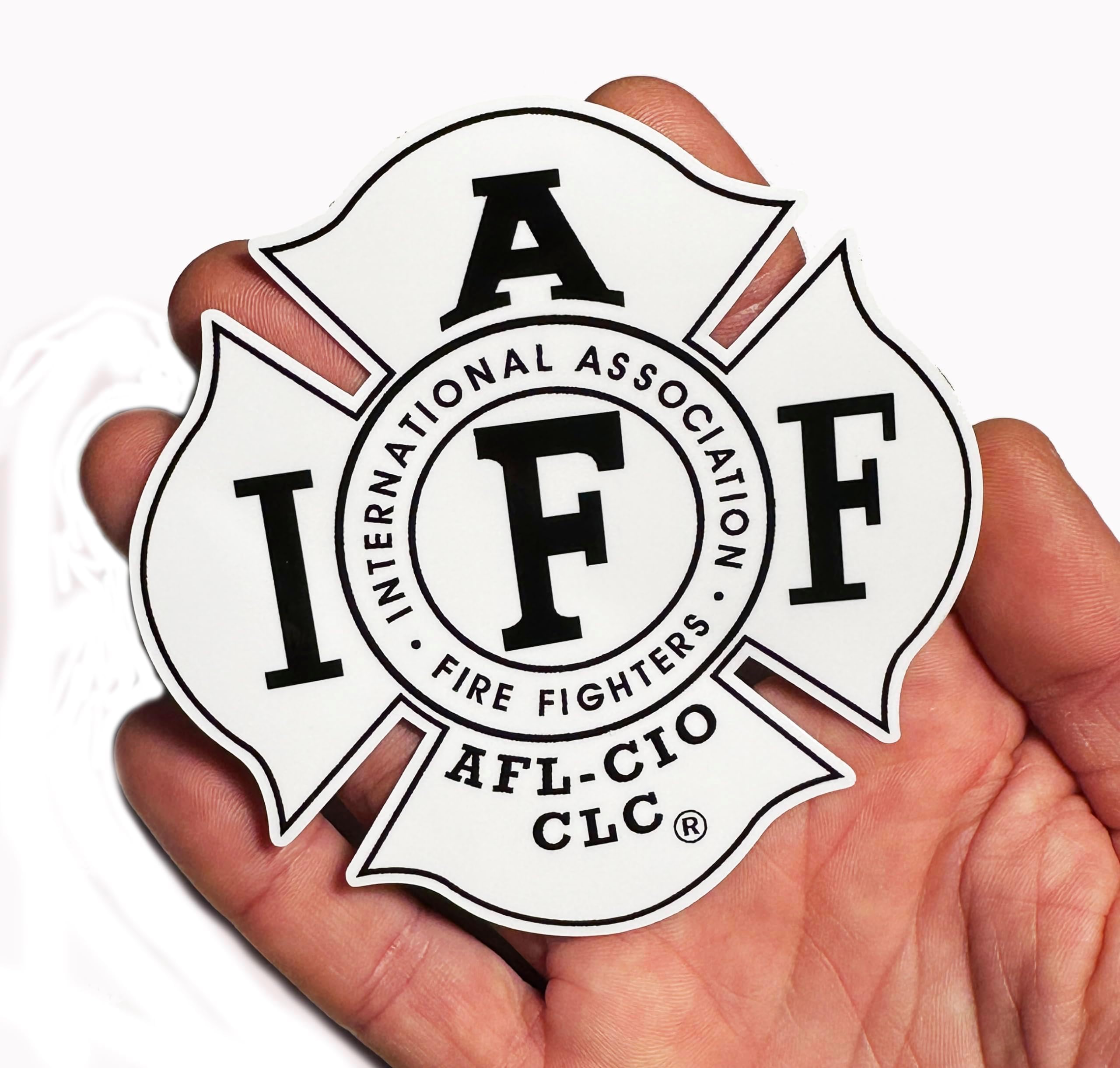 Amazon.com - 4" Original Classic White - IAFF Firefighter Decal ...