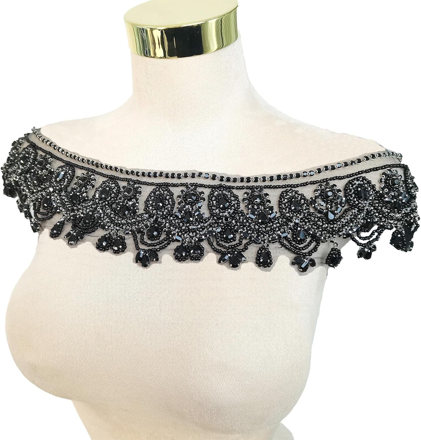 Amazon.com: FRILMS Handmade Beaded Crystal Patches Bodice Lace DIY ...