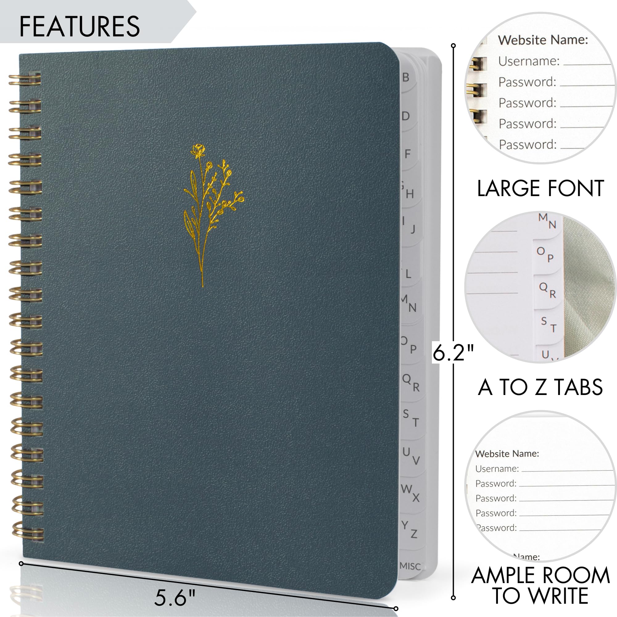 Snapklik.com : Beautiful Password Book