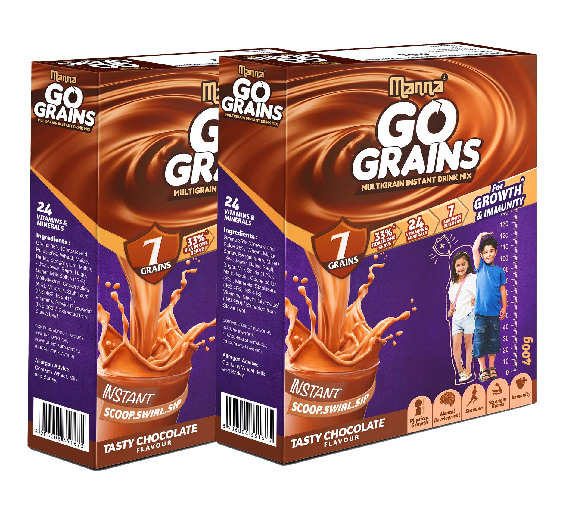 Manna Go Grains 800g Pack Of 2 Chocolate Health And Nutrition manna-go-grains-800g-pack-of-2-chocolate-health-and-nutrition
