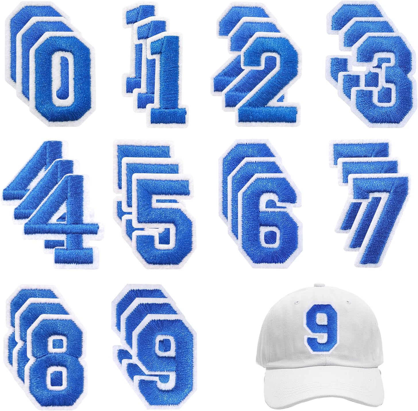 Amazon.com: FR 30 Pcs Iron on Numbers Patches, Varsity Numbers 0-9 ...