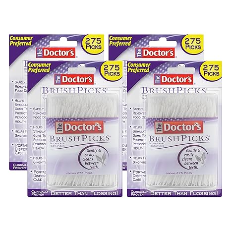 Amazon.com : The Doctor's BrushPicks Interdental Toothpicks, 275 Count ...