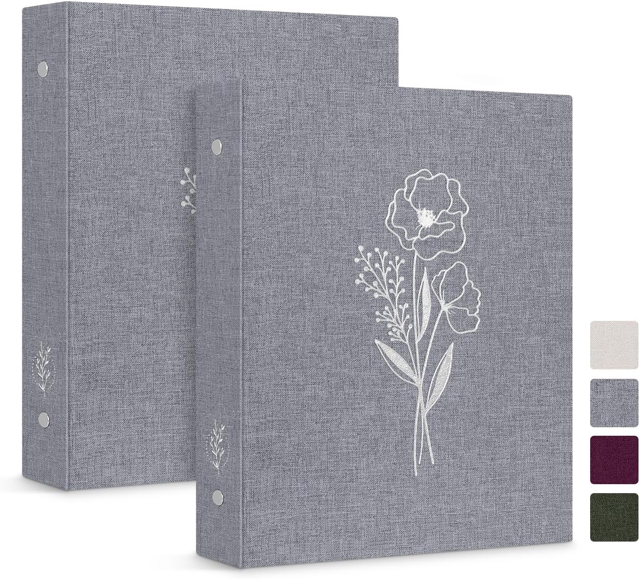 Lanpn Aesthetic A5 6 Small Ring Binder 2 Packs, Linen Cover 0.75 inch ...