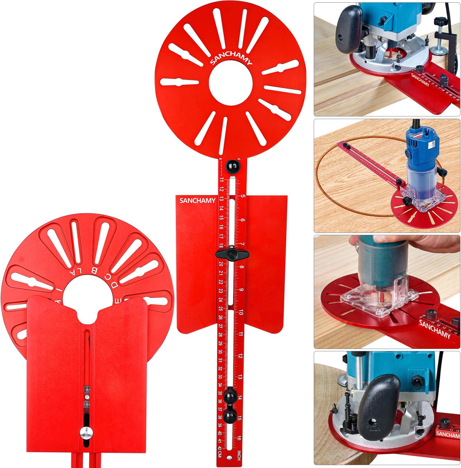 5 In 1 Router Circle Cutting Jig For Cutting/Routing Circle,Aluminum ...