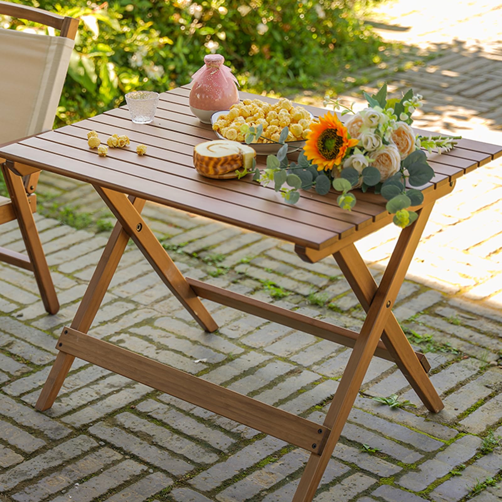 Folding Outdoor Table Bamboo Portable Picnic Table,Folding Coffee Table ...