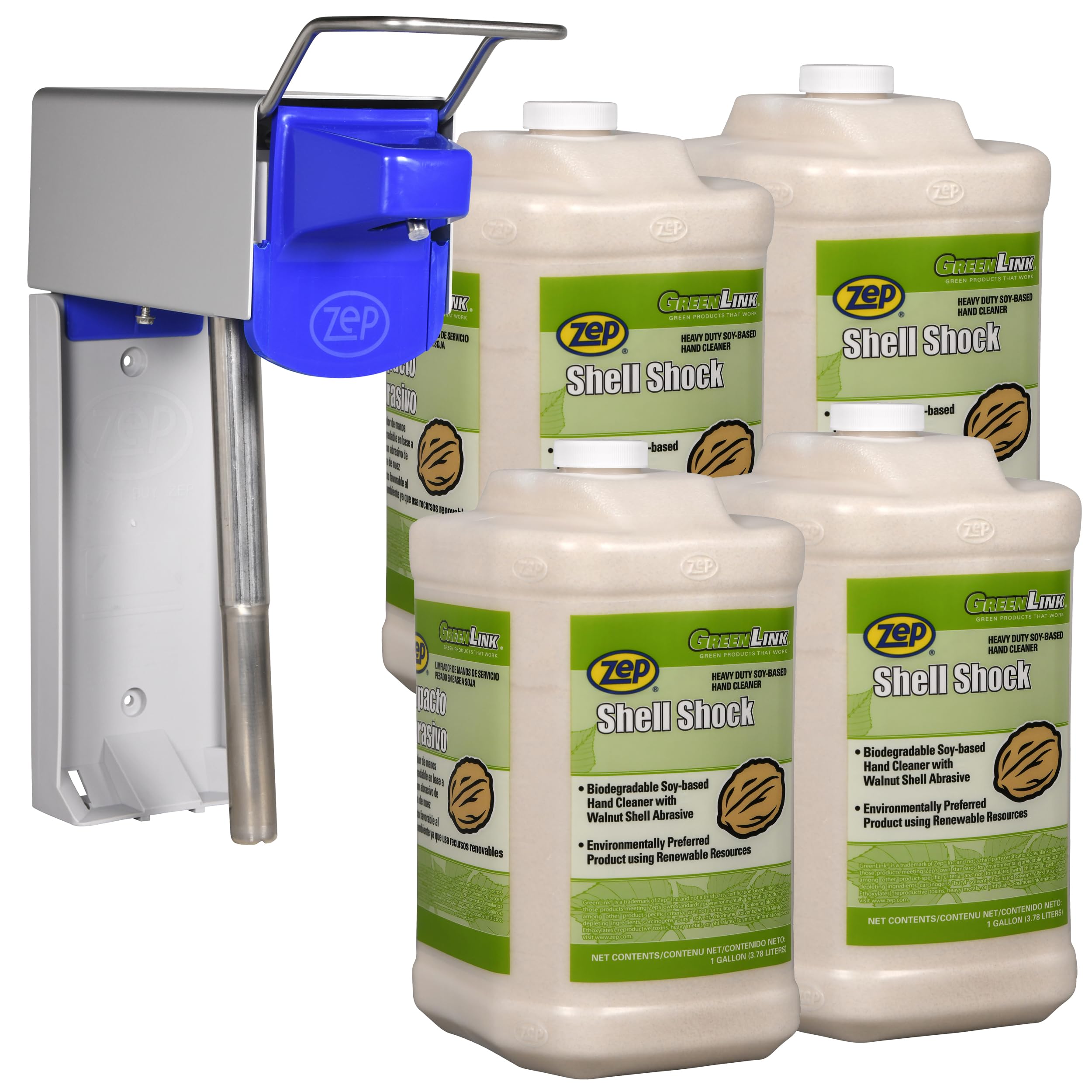 Amazon.com: Zep Shell Shock Walnut-Based Pro Hand Cleaner D-4000 Hand ...