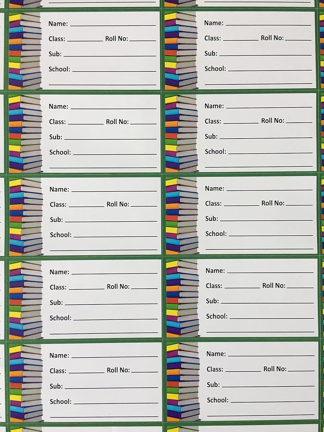SYNC name slips for school notebook 35 PIECES labels stickers for kids ...
