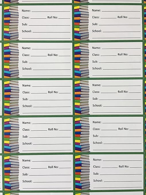 SYNC name slips for school notebook 35 PIECES labels stickers for kids ...