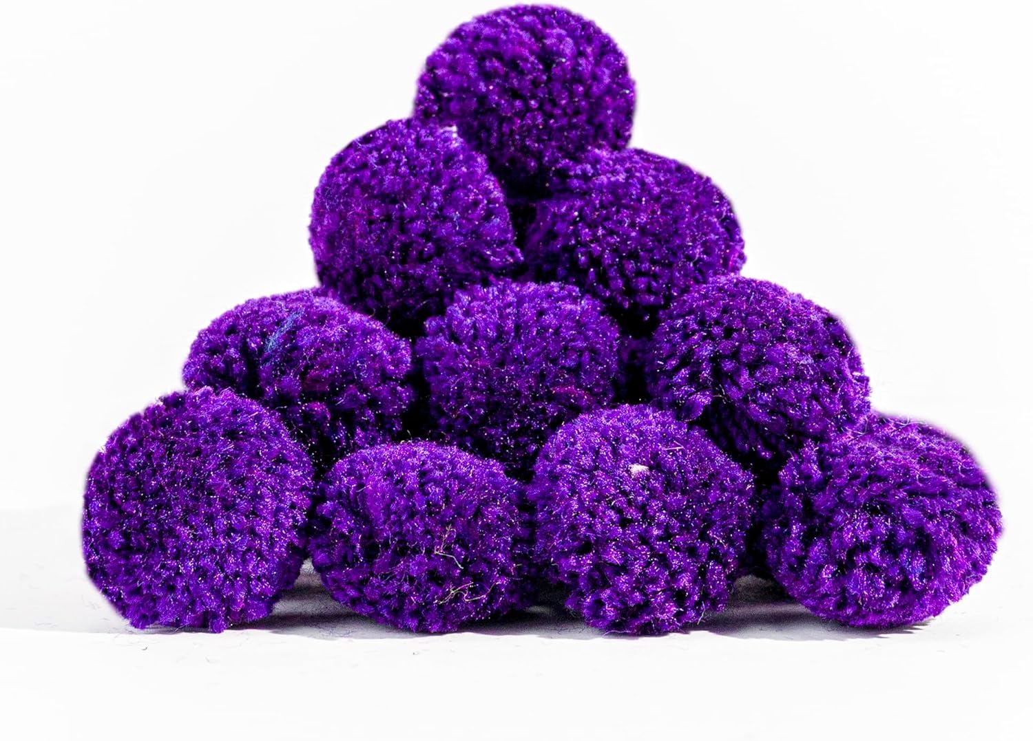 Amazon.com: adeweave 1 Inch 100 Purple Handmade Pompoms for Craft, Soft ...