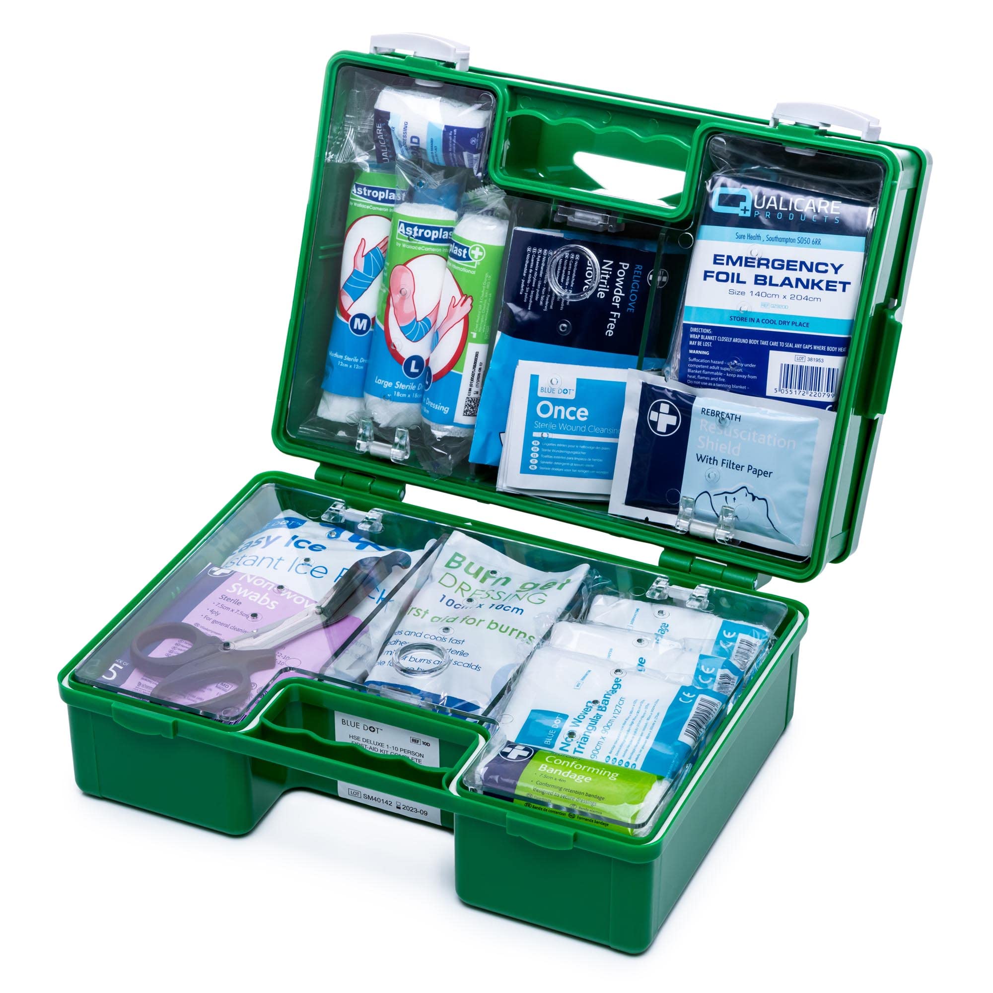 First Aid Kit in Deluxe Box Fully Stocked - Large ABS Kit for Workplace ...