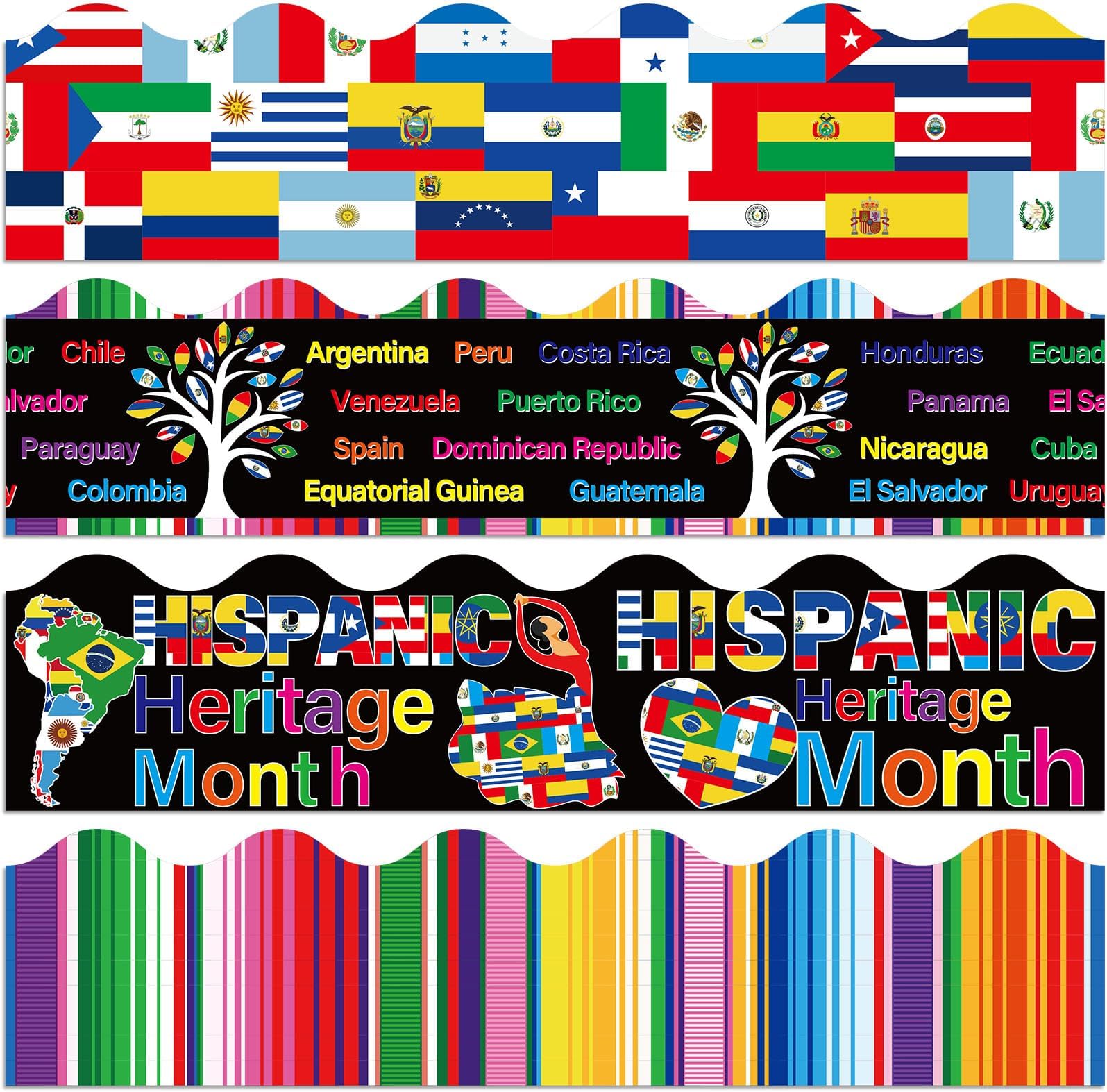 Amazon.com : Pasimy 80 Pcs Hispanic Heritage Month Decorations Latin ...