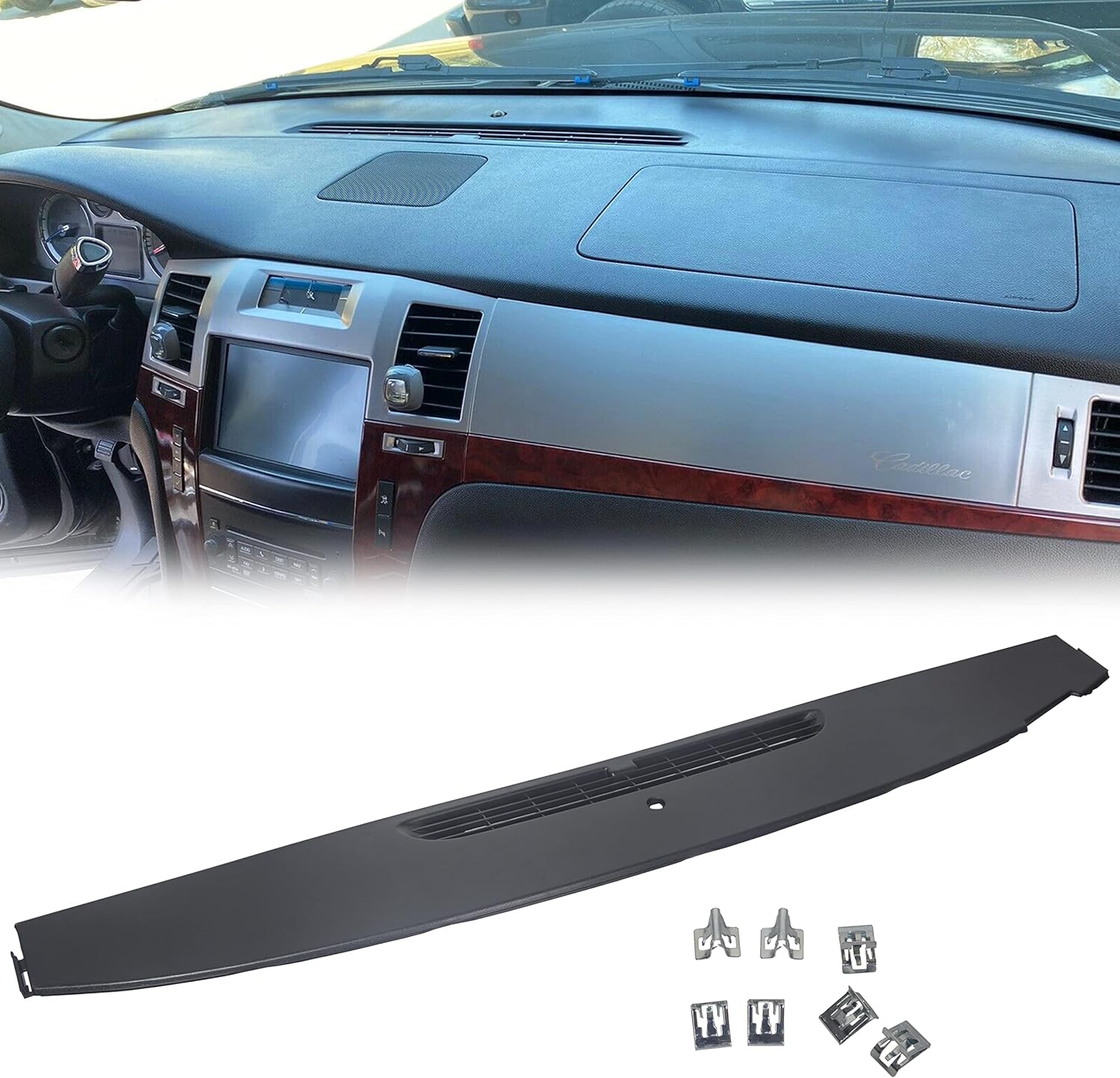 Amazon.com: 7BLACKSMITHS Upper Dashboard Front Dash Defrost Vent Trim ...