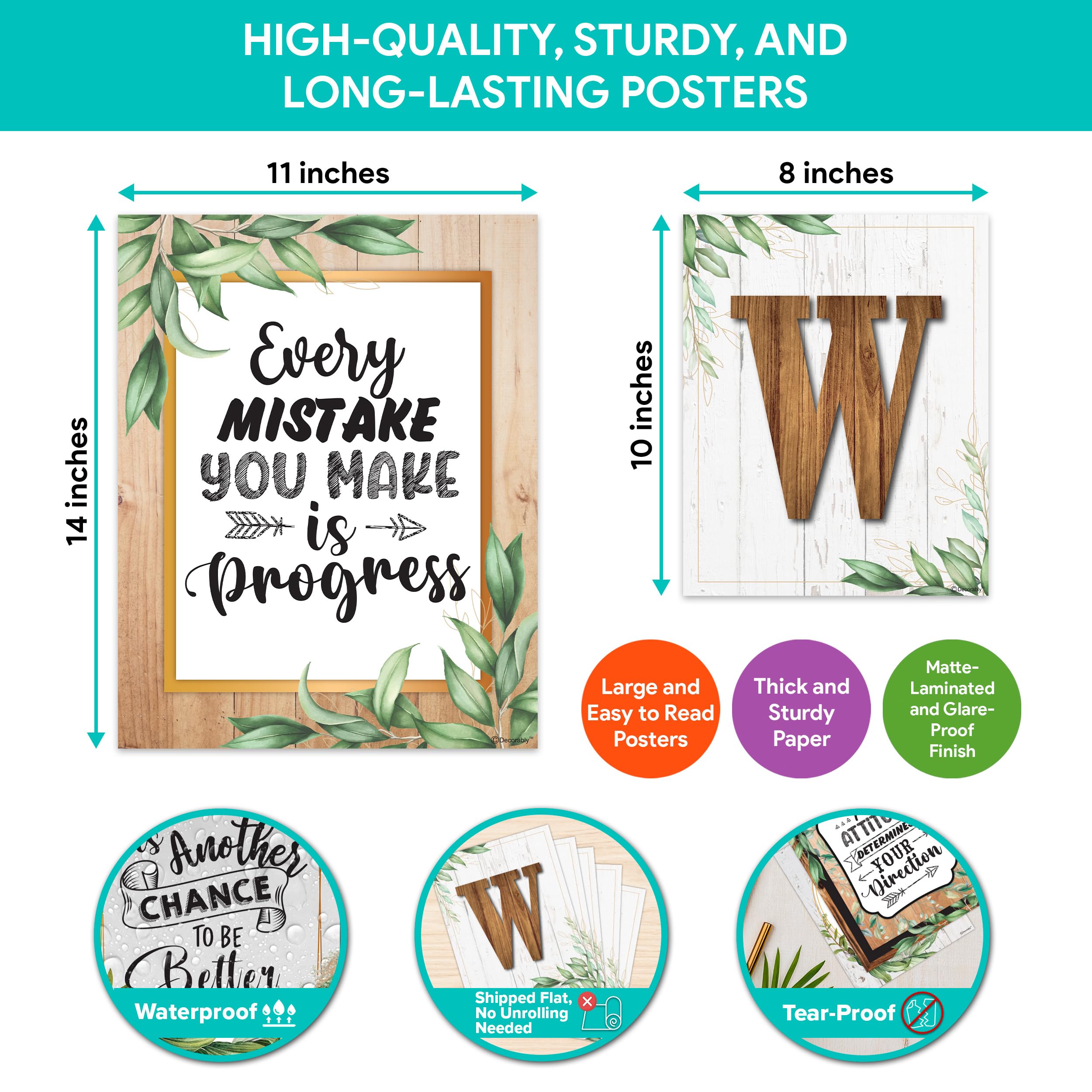 Snapklik.com : Decorably 15 Welcome Posters Modern Farmhouse Classroom ...