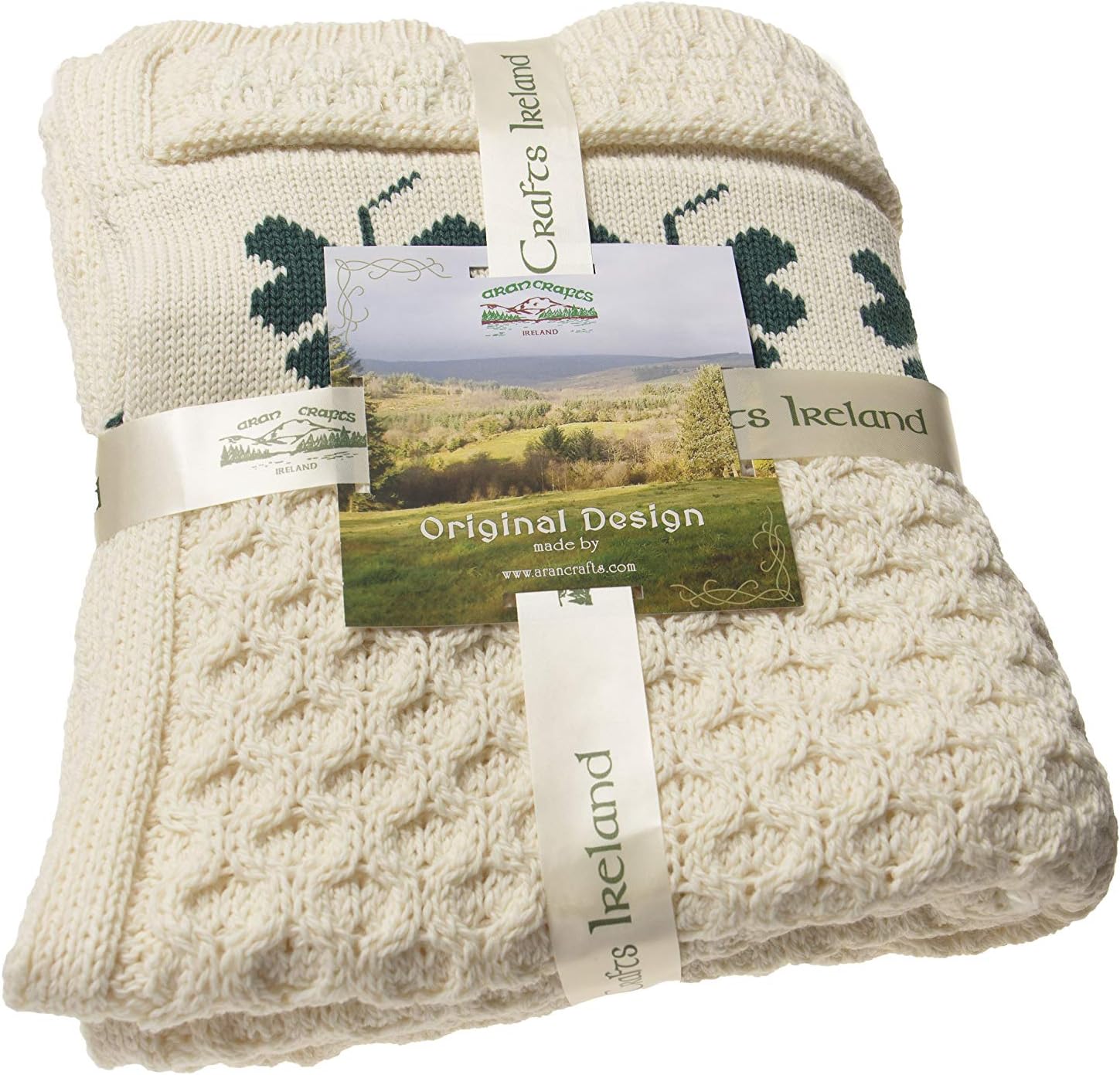 Amazon.com: Aran Woollen Mills Irish Blanket 100% Merino Wool Throw ...