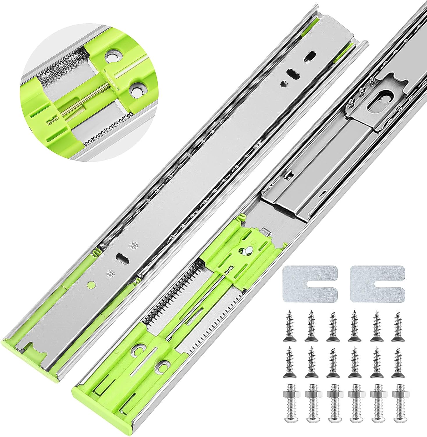 14 Inch Drawer Slides, YORKING 10 Pairs Soft Close Drawer Slides,14 ...