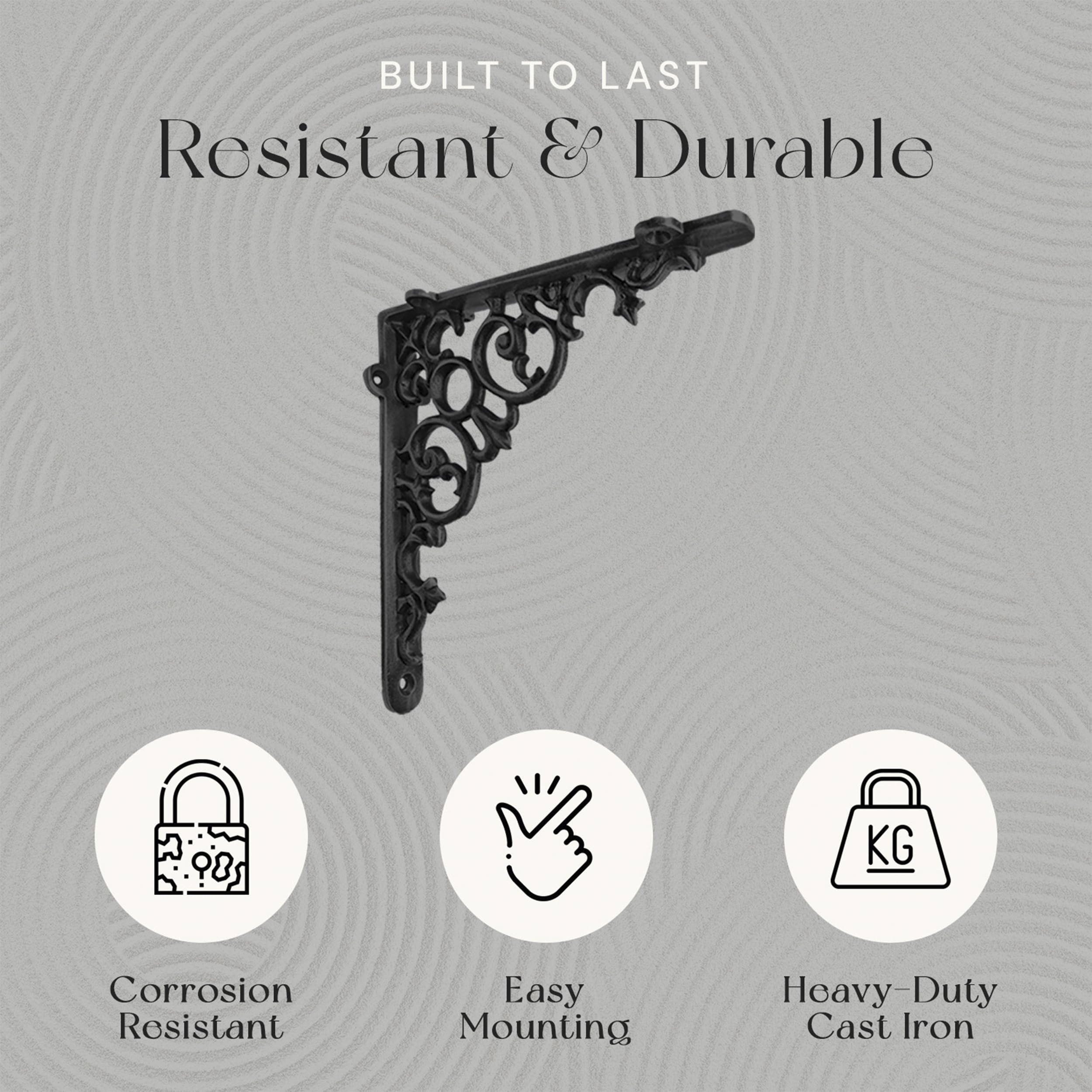 Snapklik.com : NACH Decorative Shelf Brackets, 2 Pack Of 12 X 2 X 12 ...