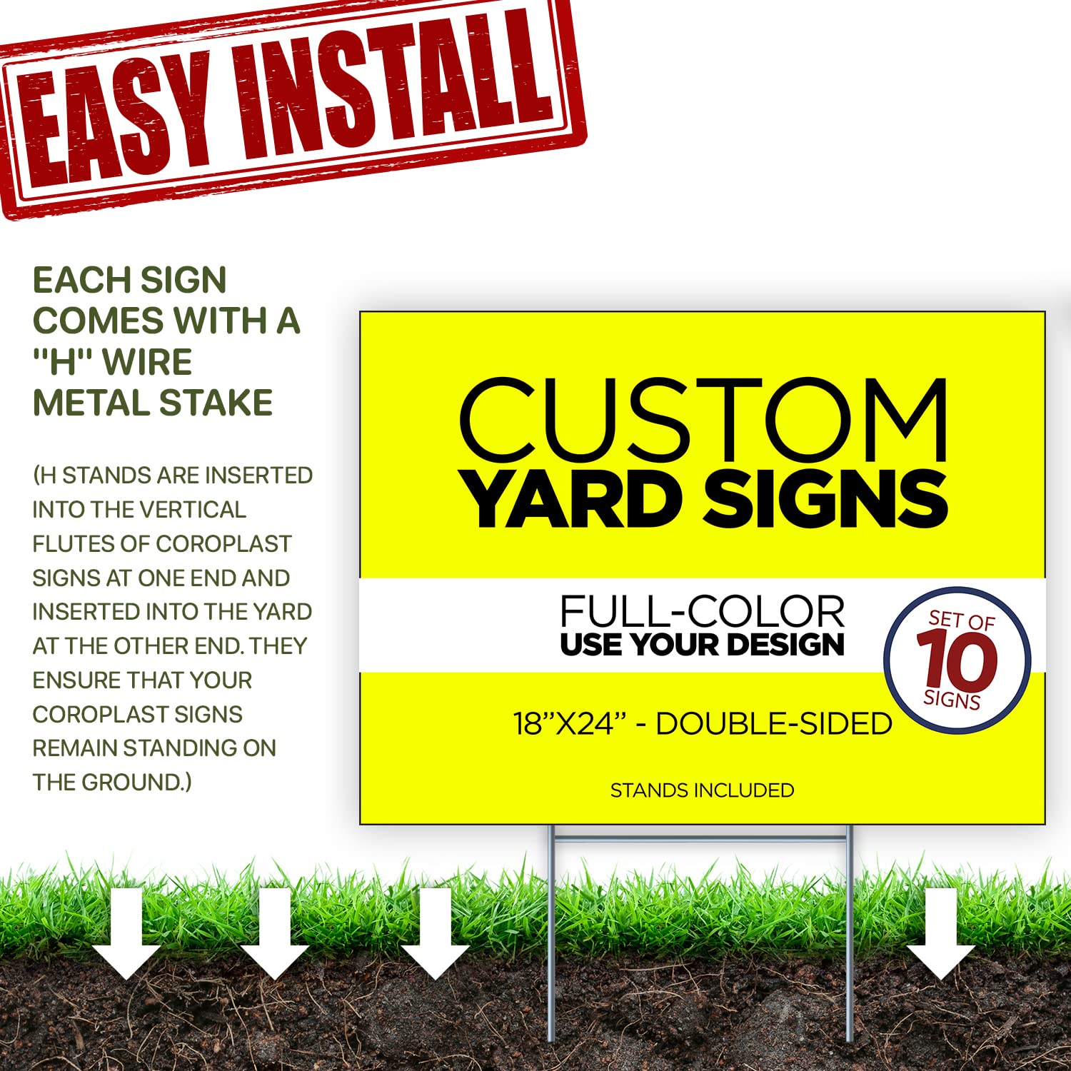 Custom Yard Signs With Stakes