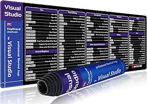 Amazon.com: excovip Visual Studio Commands Shortcuts Mouse Pad -80x30x0 ...