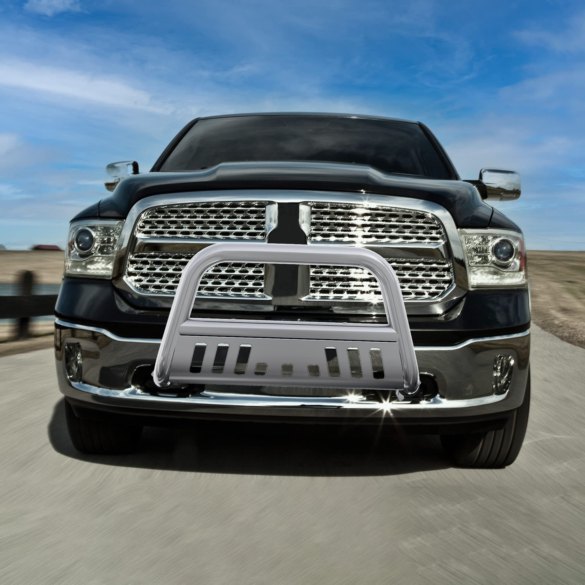 AUTOSAVER88 3" Bull Bar Compatible for 09-18 Dodge Ram 1500/2019-2023 ...