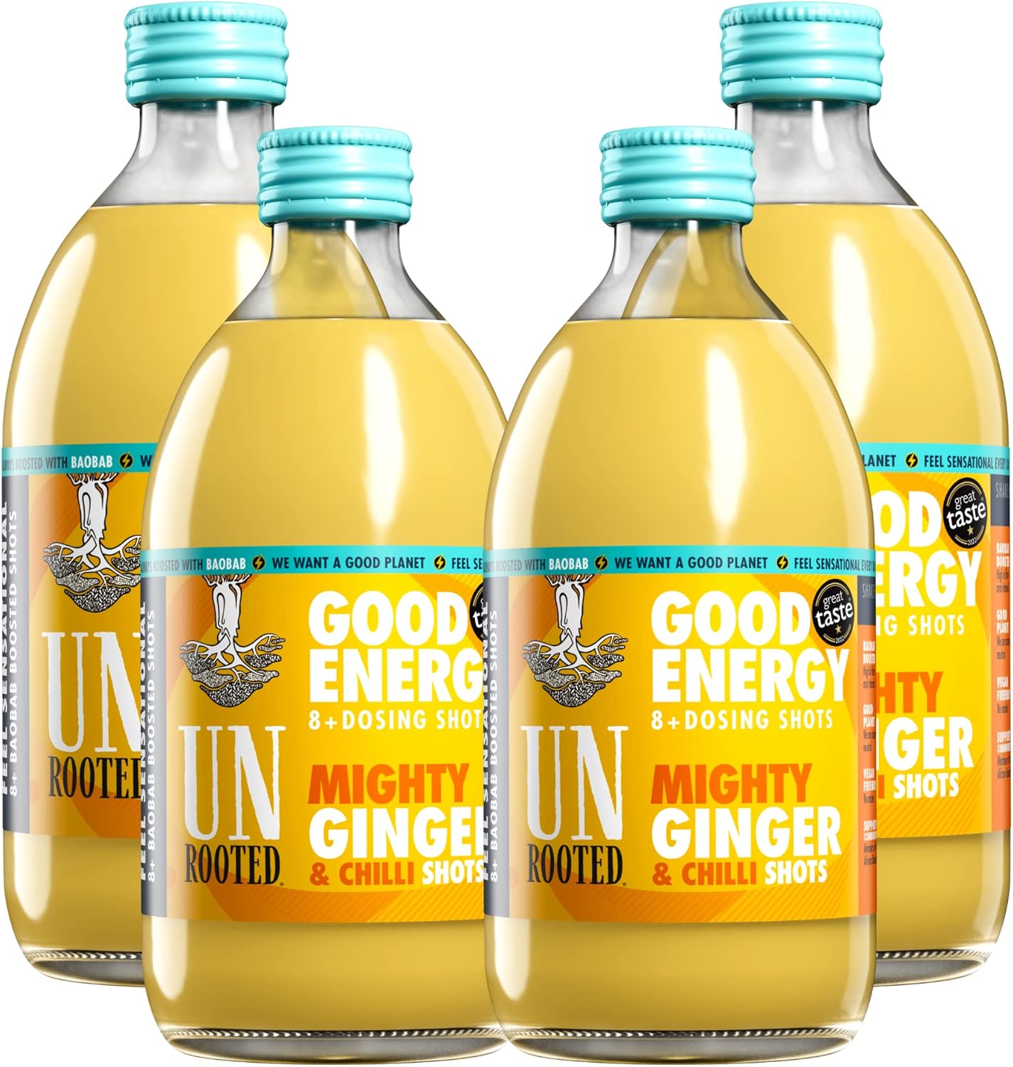UNROOTED Mighty Ginger Shots Multipack - Immune System and Natural ...