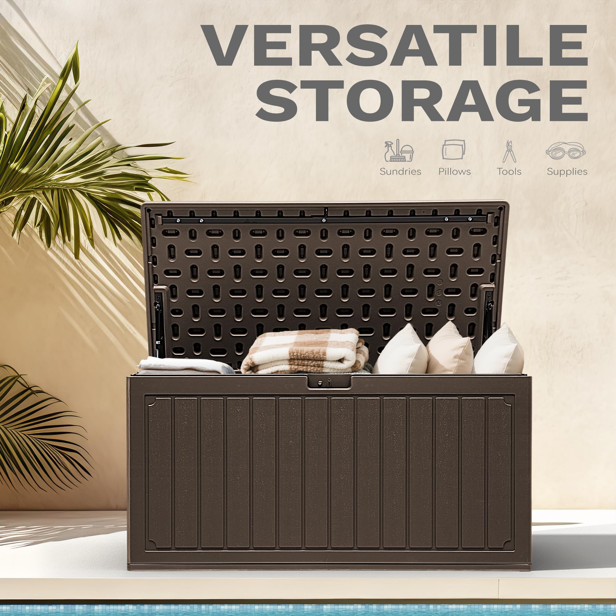Snapklik.com : DWVO 90 Gallon Double-Wall Deck Box, Large Resin Outdoor ...