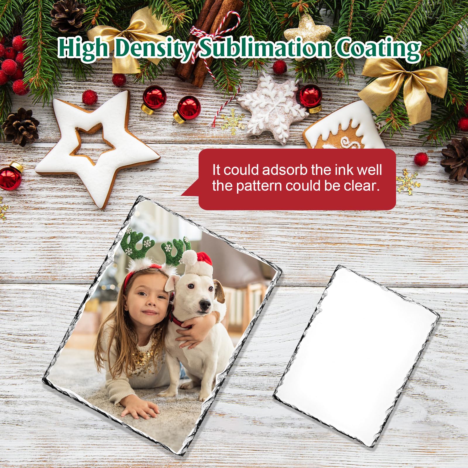 WANZELONYO Sublimation Slate Blanks 8x6 Inch Sublimation Plaque Rock ...