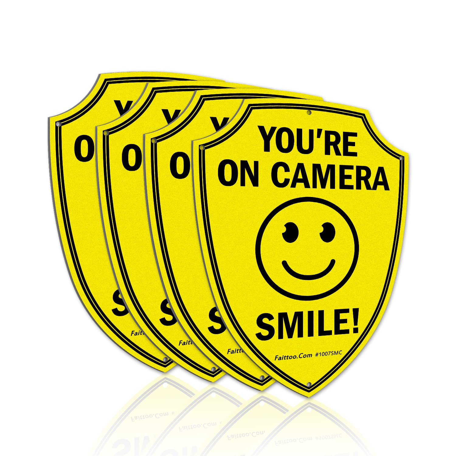 Amazon.com: Faittoo Smile You're On Camera Sign, Video Surveillance ...