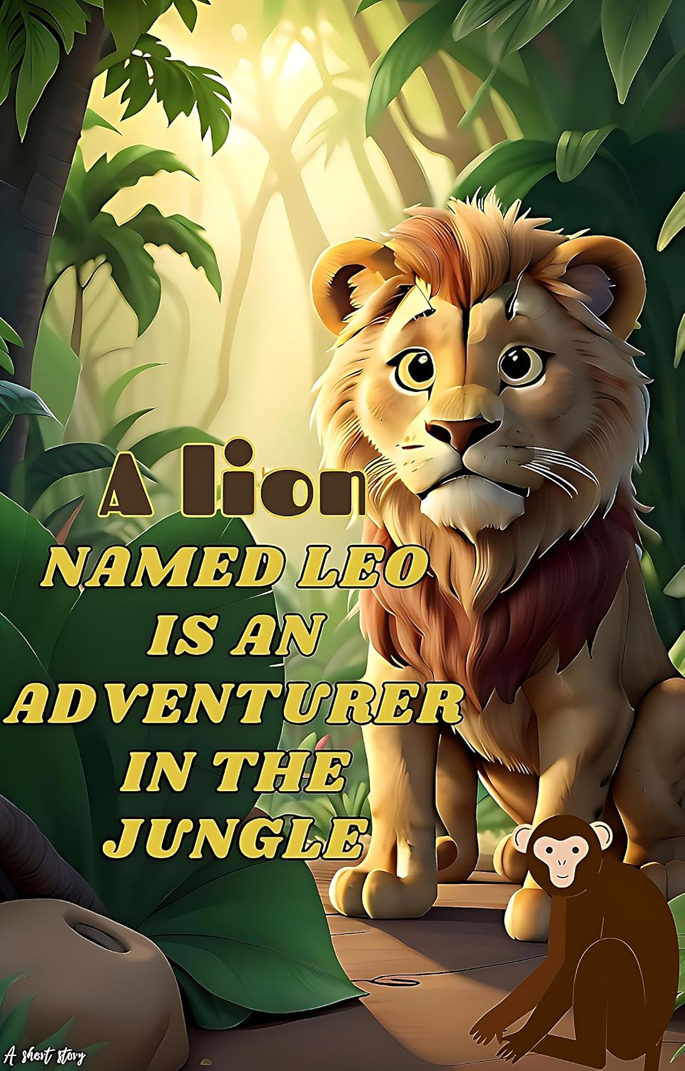 A lion named Leo is an adventurer in the jungle(animals story book ...