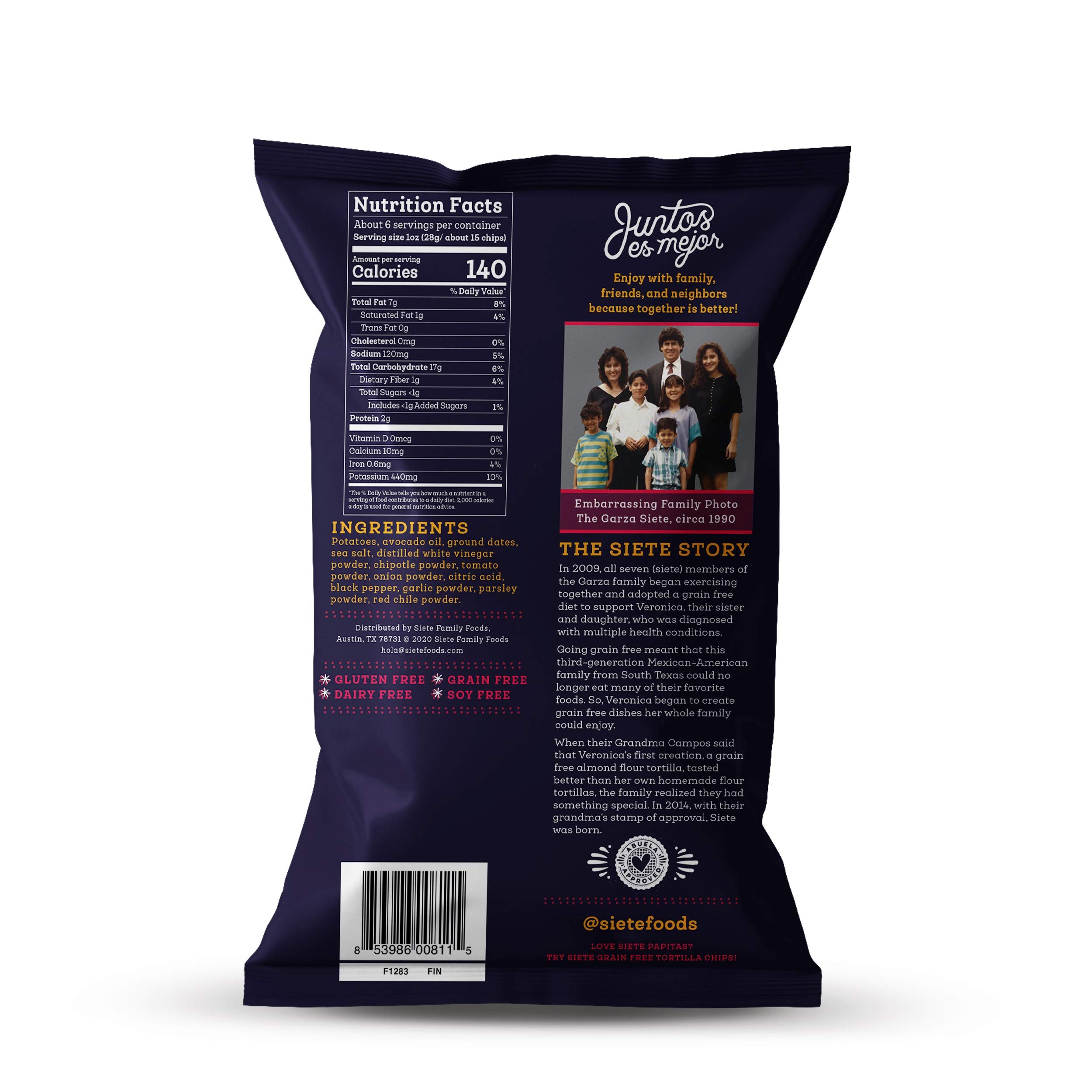 Snapklik.com : Siete Grain Free Potato Chips - Kettle Cooked Gluten ...
