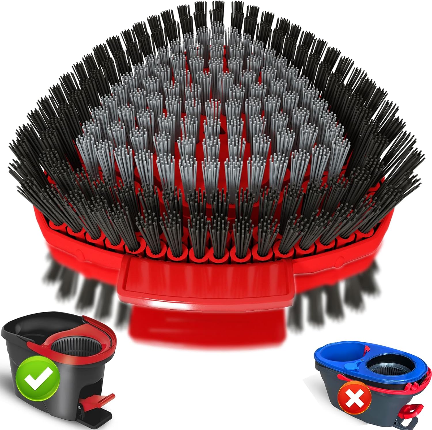 OKcedier Upgrade Scrub Brush Replacement Head Compatible with Vileda ...