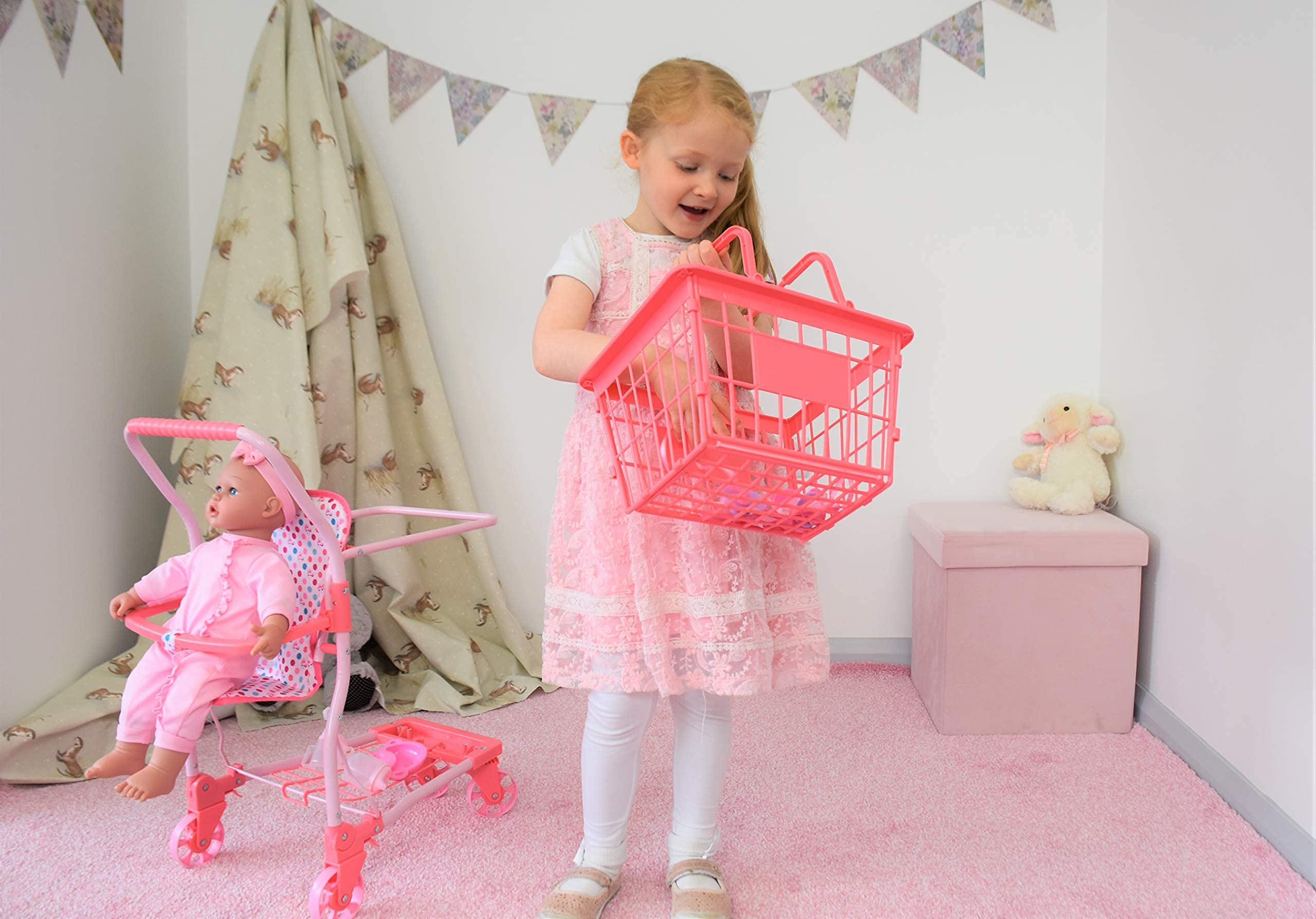 KOOKAMUNGA KIDS 2 in 1 Shopping Cart for Kids - Kids Shopping Cart ...