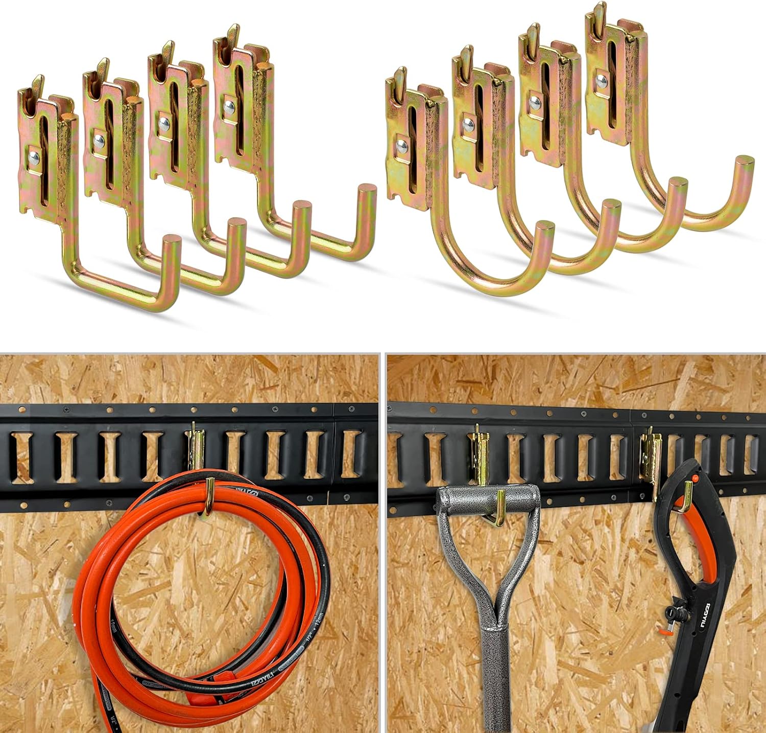 8Pcs J Hooks for E Track Systems,Steel J Hook Tie Down Accessories for ...