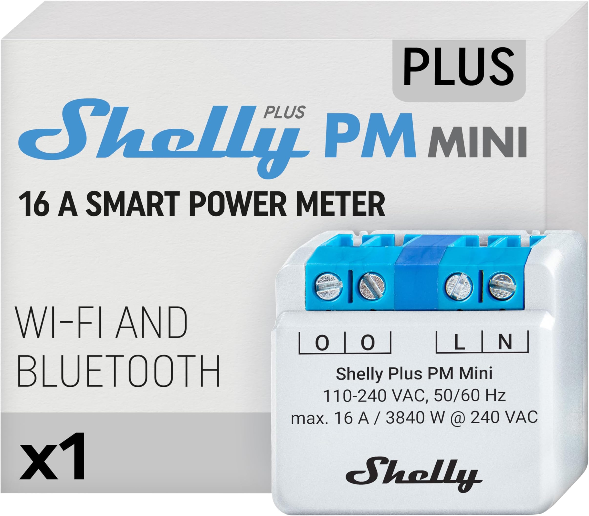 Shelly EM - Module Compteur d'énergie intelligent Wi-Fi, 2 canaux (120A ...