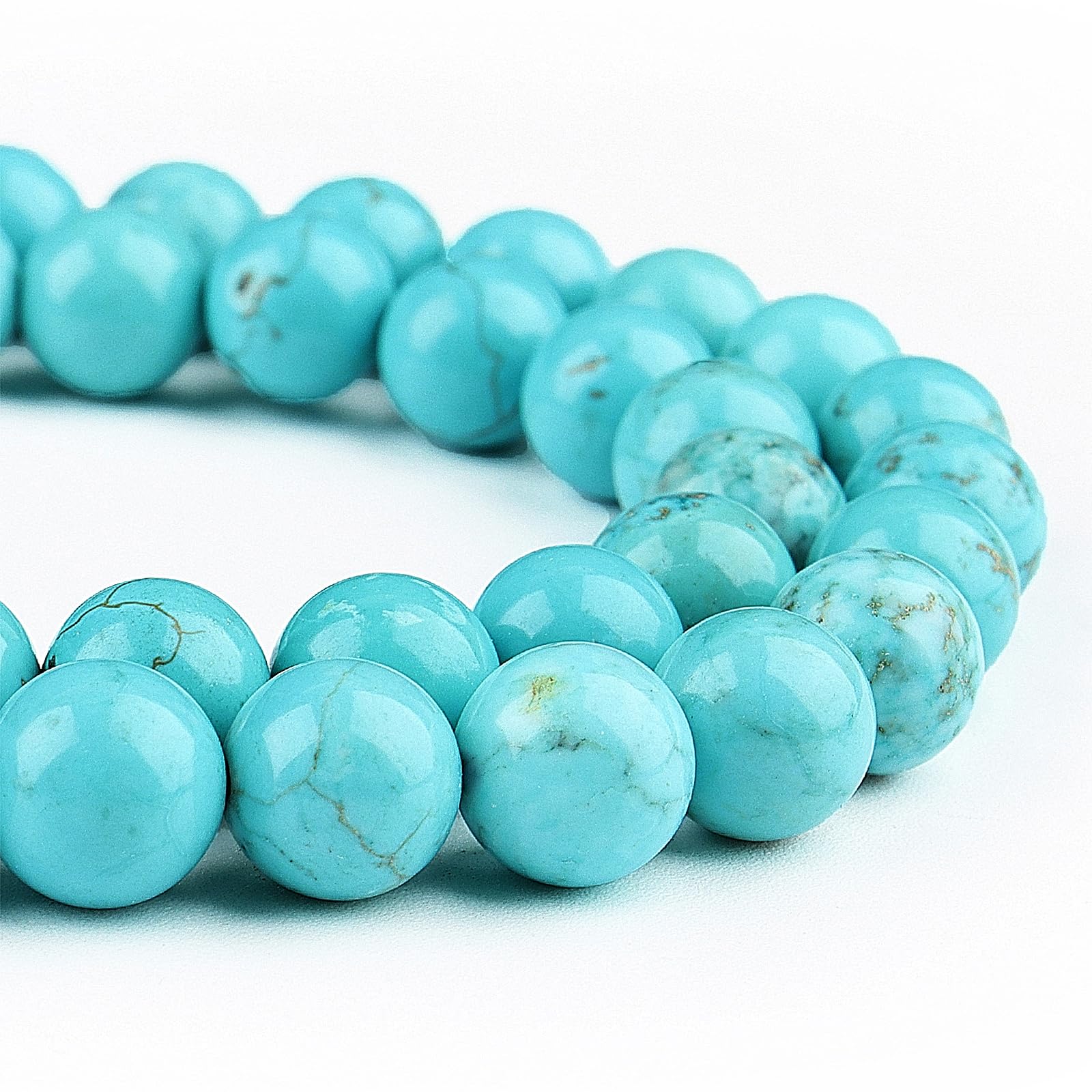 Amazon.com: DIQIO Natural Blue Turquoise Beads for Jewelry Making ...
