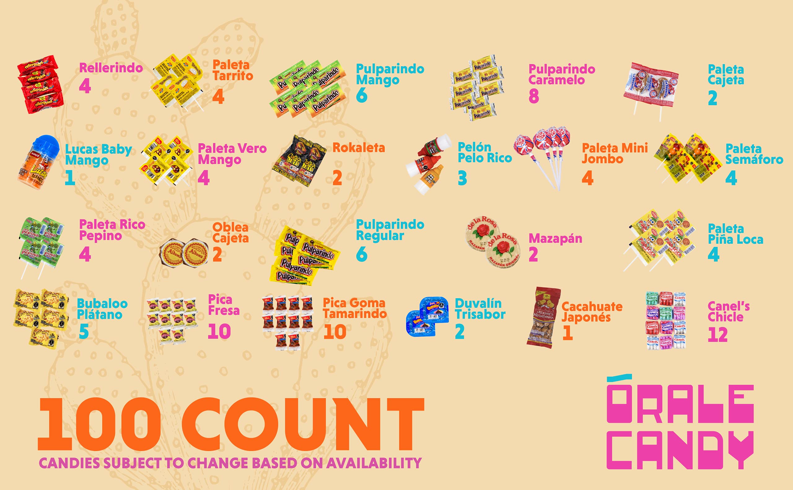 Mexican Candy Mix Assortment, Dulces mexicanos, Includes Lucas tamarind ...