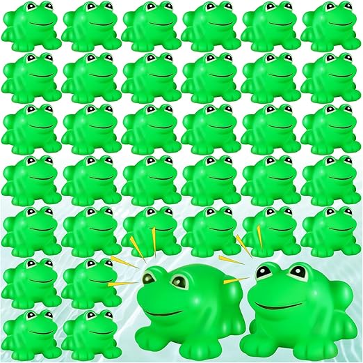 Amazon.com: MGZTTHW 18 pcs Rubber Frogs for Kids, Cute Floating Squeaky ...