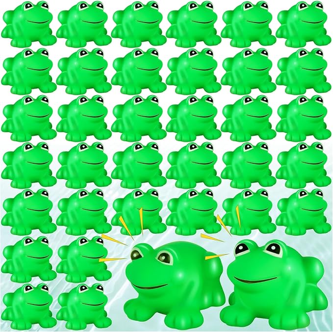 Amazon.com: MGZTTHW 18 pcs Rubber Frogs for Kids, Cute Floating Squeaky ...