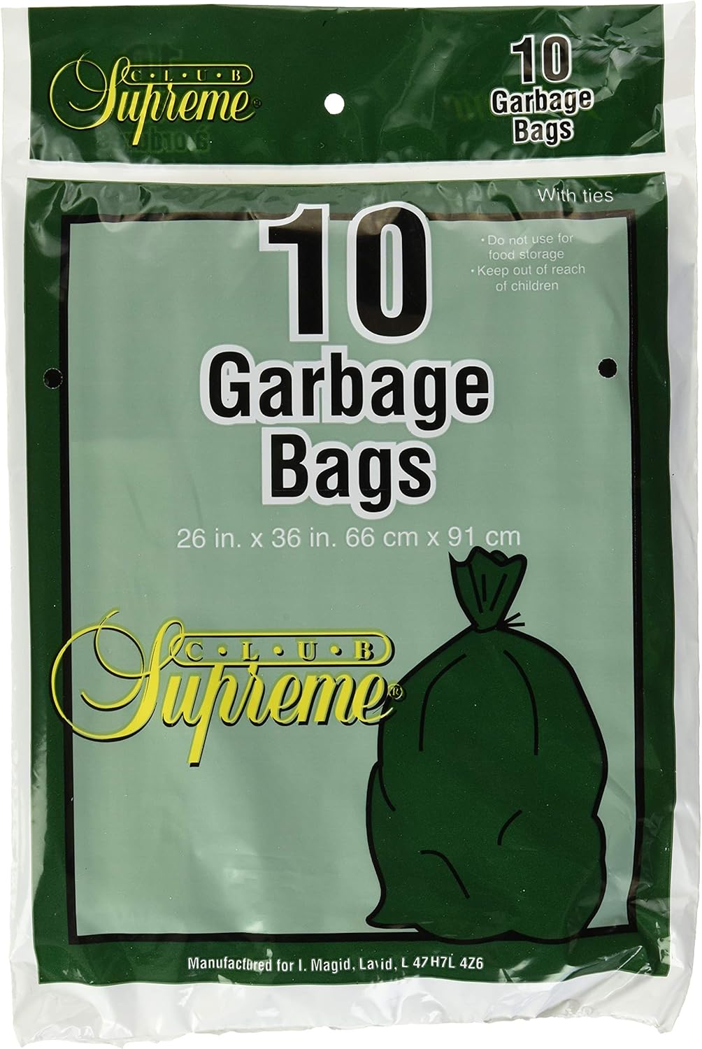 Club Supreme Large Drawstring Trash Bags - Outdoor Garbage Bags With ...