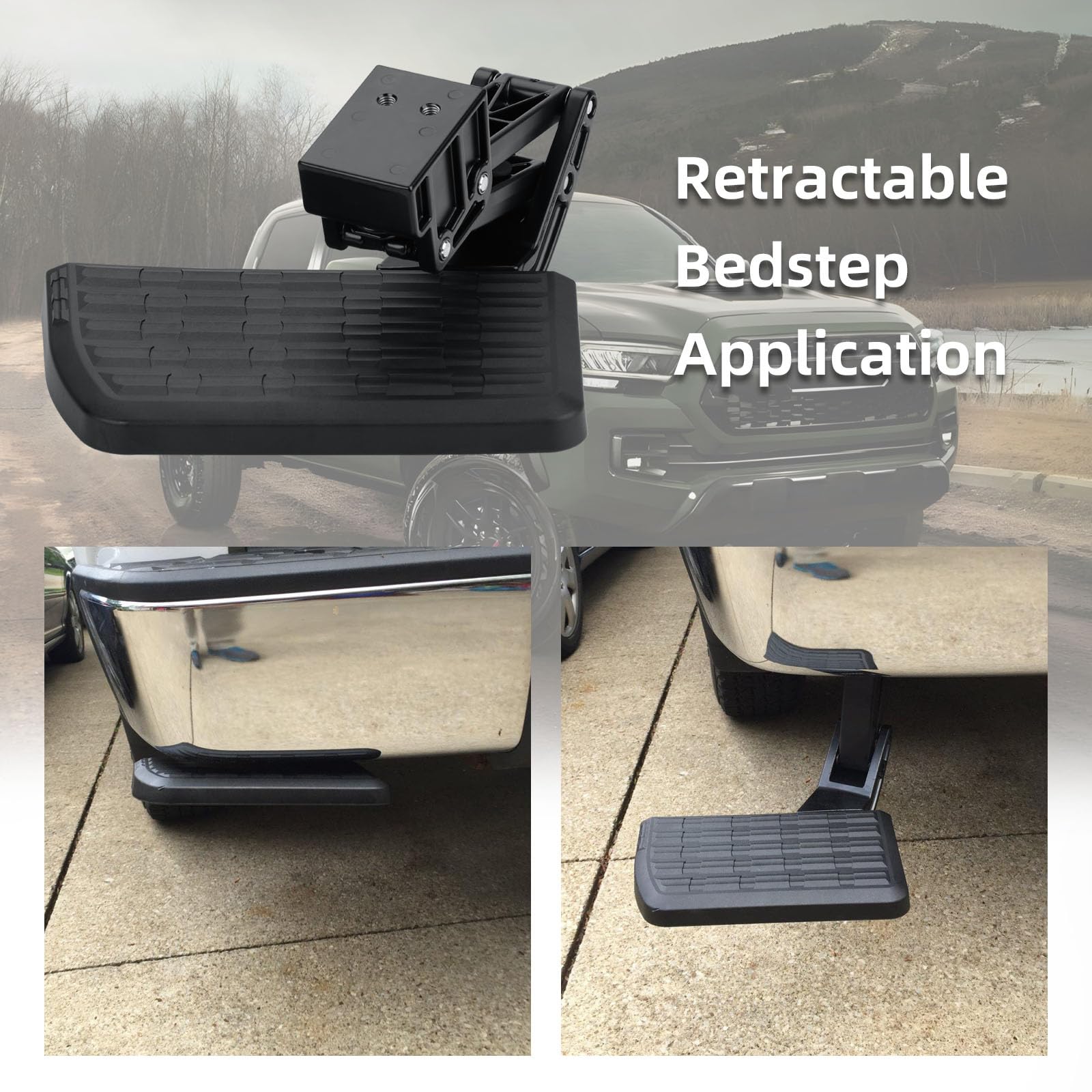 75313-01A Retractable Rear Bedstep Compatible with Ford F250 F350 F450 ...