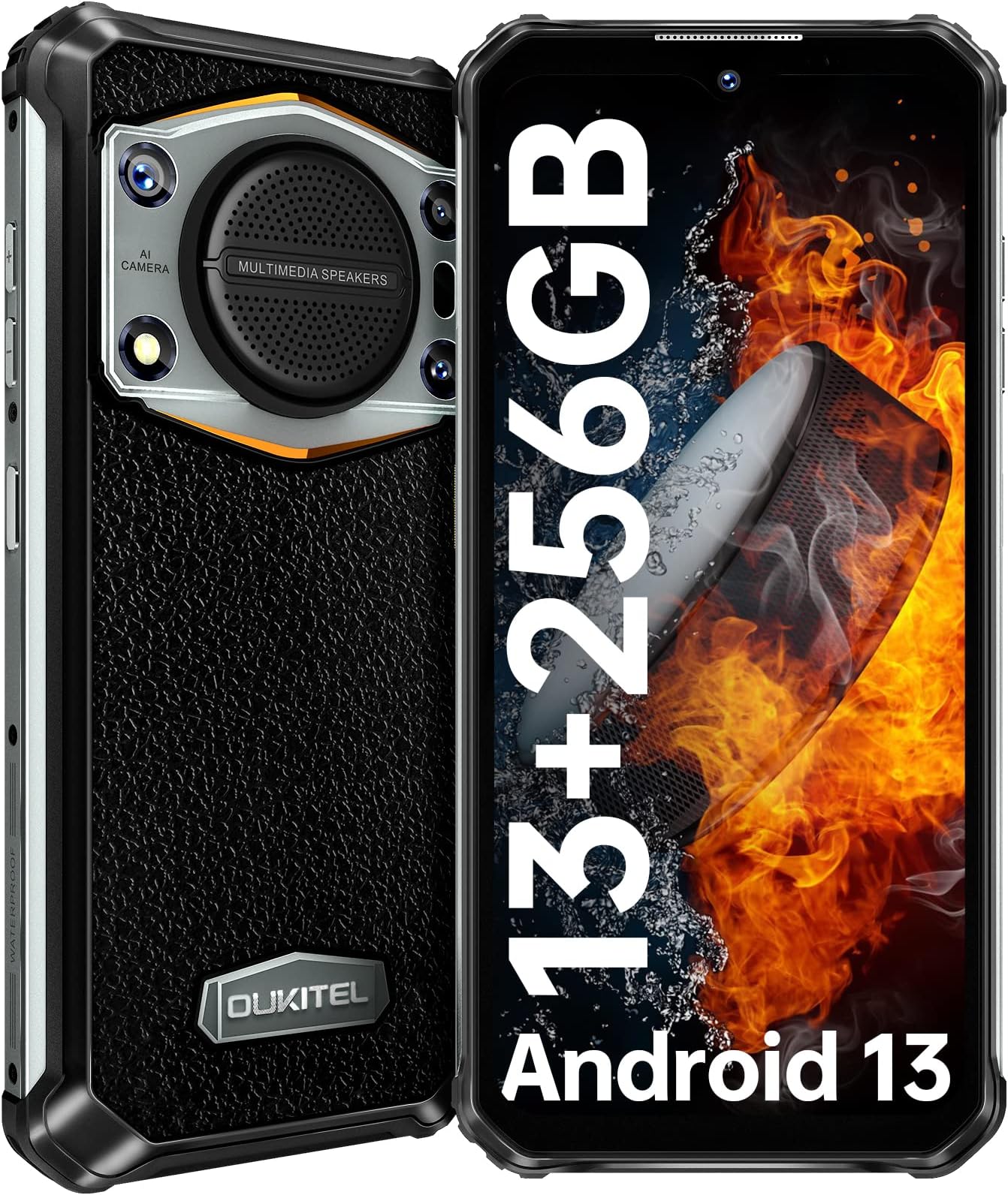 OUKITEL WP22 Rugged Smartphone, 10000mAh Android 13 Rugged Phone 13GB(8 ...