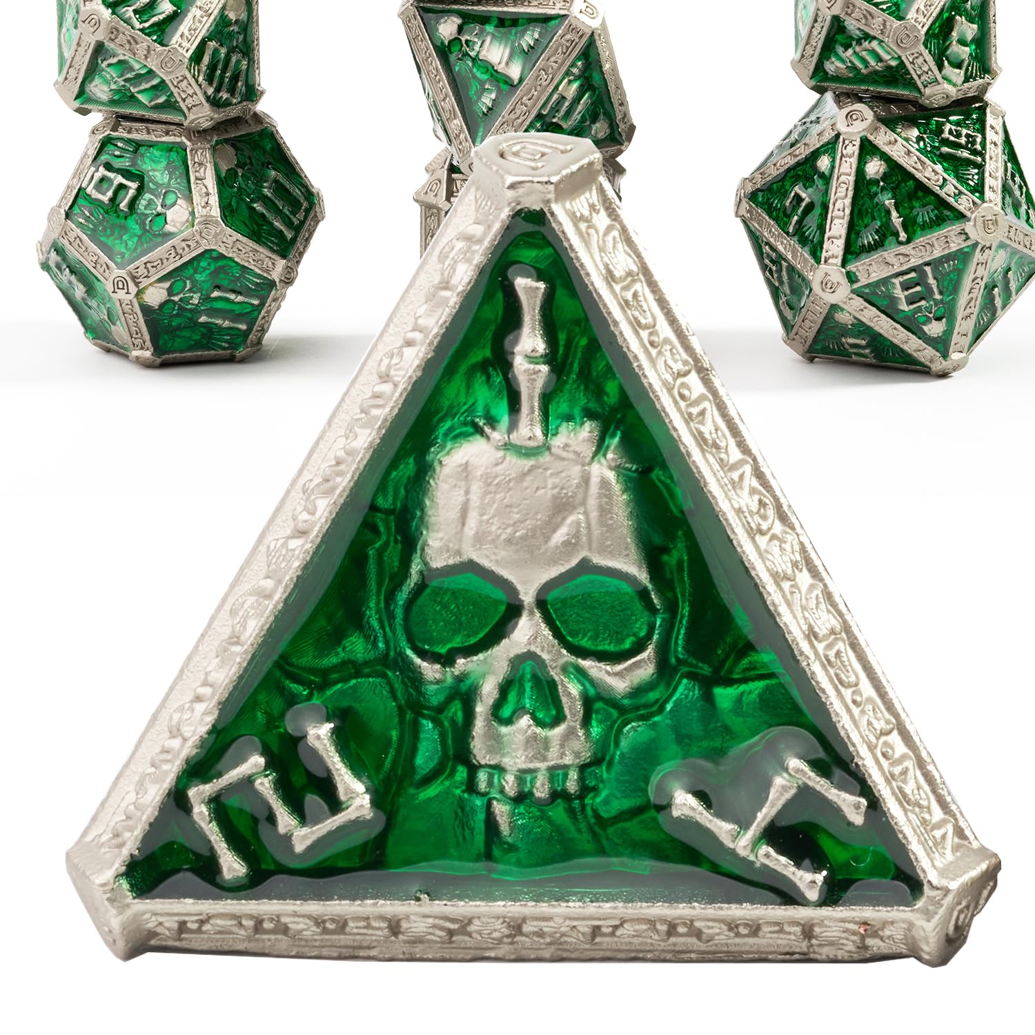 Necromancer Symboler Willmove Skull Dice Set: 7 STKS Mystery Bone